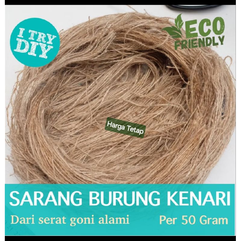 Jual Sarang Serat Rami Goni 50gram Harga Tetap Murah , Sarang Burung ...