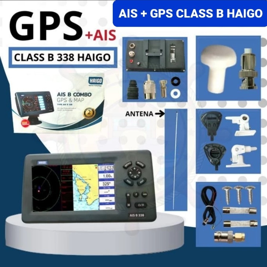 Jual AIS Class B Haigo B 338 Plus GPS Combo B338 GPSMAP Chart Plotter ...