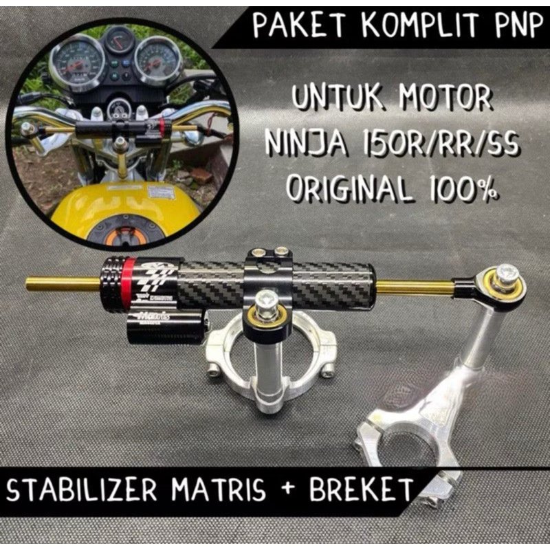 Jual PAKETAN STABILIZER MATRIS CARBON 100% 16KLIK PLUS BREKET PNP NINJA ...
