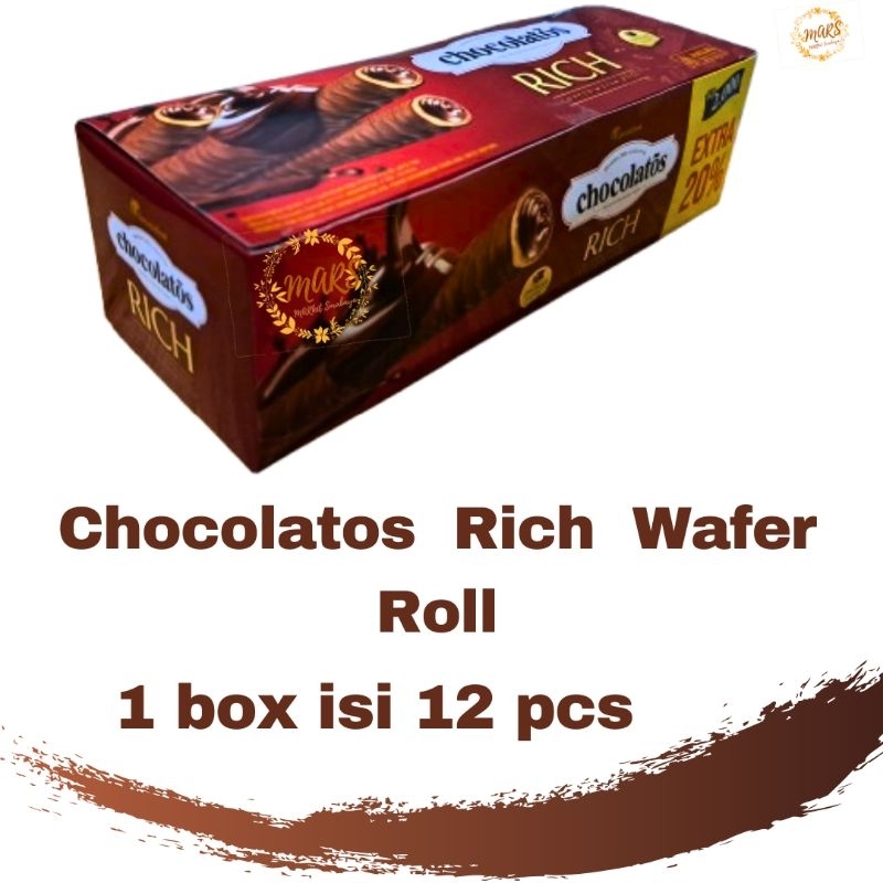 Jual Chocolatos Rich Wafer Roll 12 pcs | Shopee Indonesia