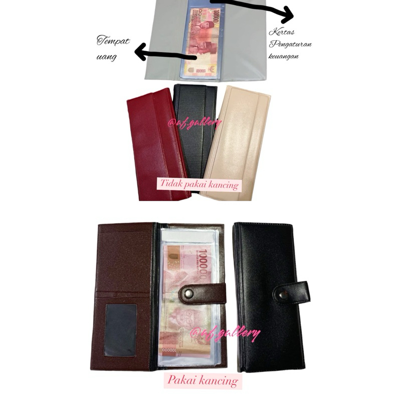 Jual wallet organizer lipat/ dompet disiplin kancing keuangan | Shopee ...