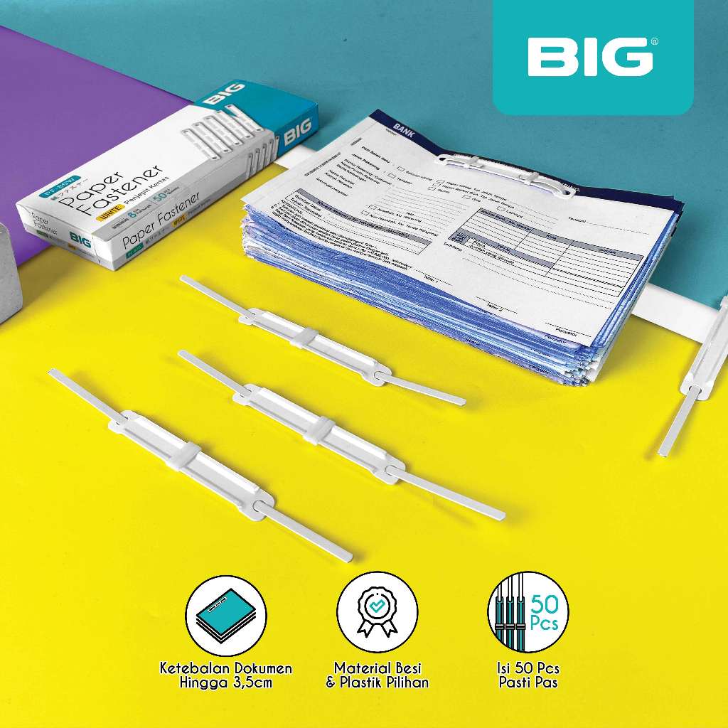 Jual Paper Fastener Acco Warna Putih BIG PF-80W | Shopee Indonesia