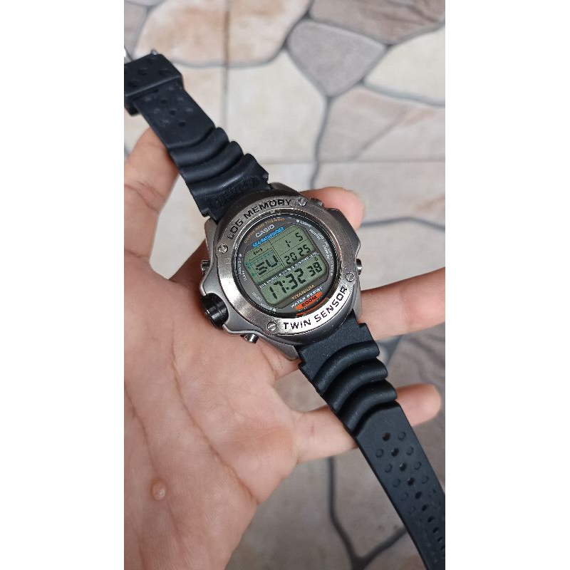 Jual casio spf-100 titanium original depth meter ganteng | Shopee Indonesia