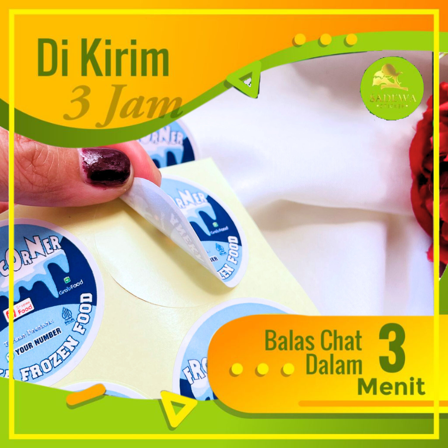 Jual 5-8 Sadewa Sticker Label Frozen Food Stiker Bulat Makanan Beku ...