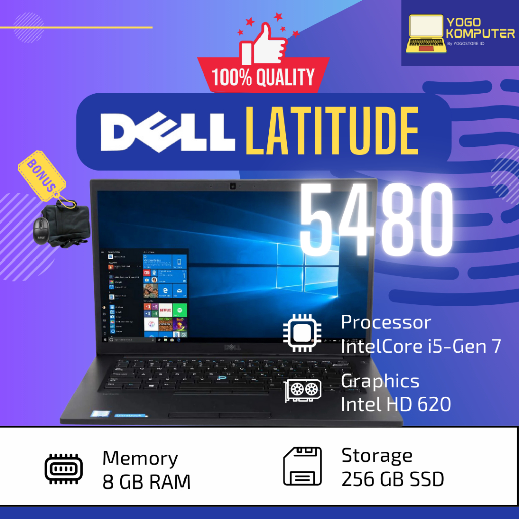 Jual DELL LATITUDE 5480 INTEL CORE i5 GEN 7 RAM 8GB SSD 256GB BERGARANSI | Shopee Indonesia