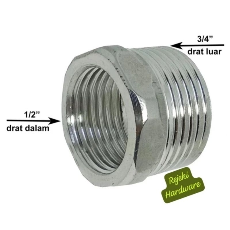 Jual Verlop Ring Stainless 3/4 x 1/2 inch Sambungan Kran 1/2 ke 3/4 ...