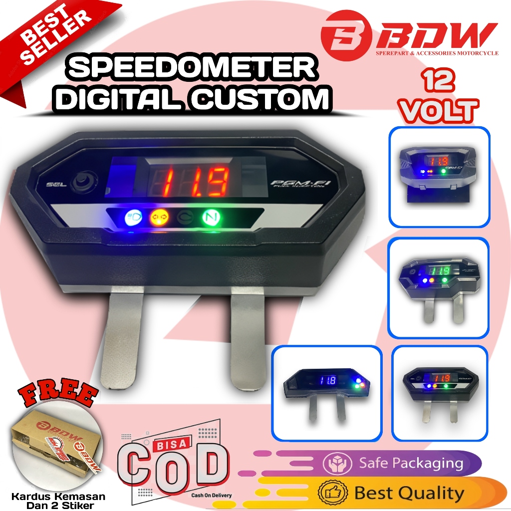 Jual SPEEDOMETER DIGITAL CUSTOM 12 VOLT COVER BEAT STREET, CRF, VERZA ...