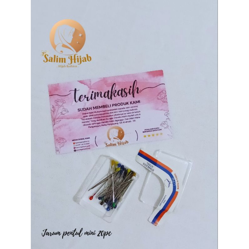 Jual JARUM PENTUL MINI 20PC KEMASAN HOLOGRAM WARNA/JARUM PENTOL MINI ...