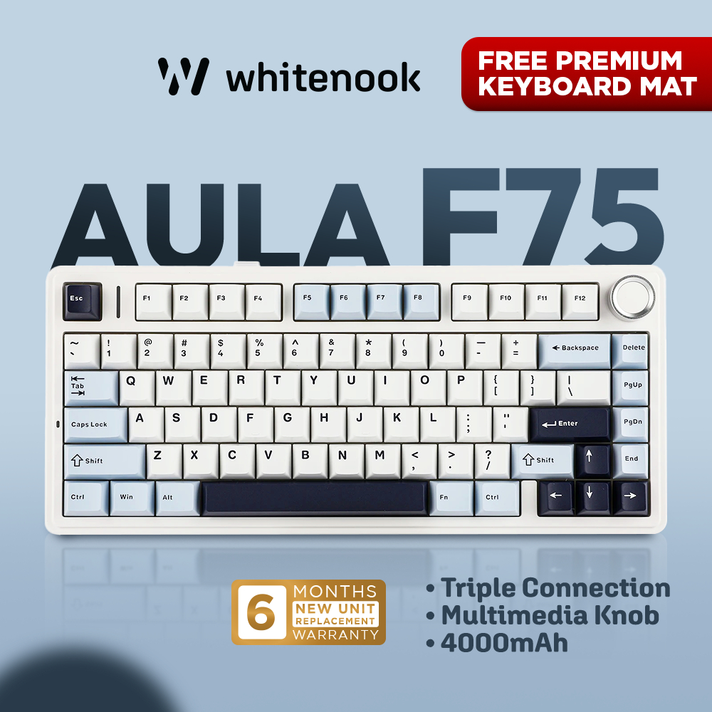 Jual AULA F75 Mechanical Keyboard Three Mode Wireless | Shopee Indonesia