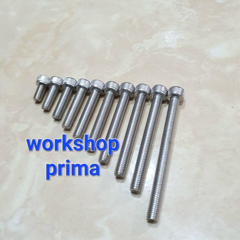 Jual Baut 8 M5 kunci L4 L 4 blok block mesin 304 sus the stainles ...