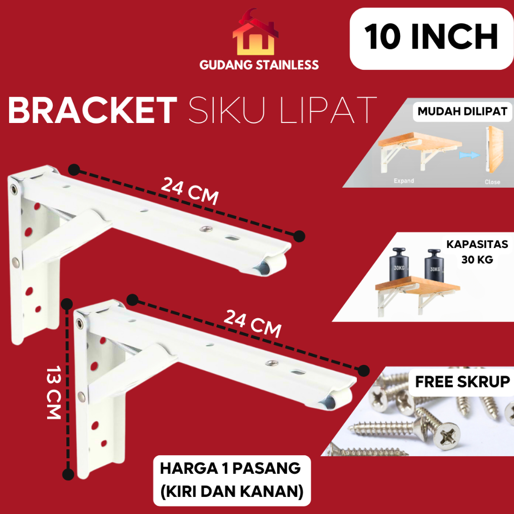 Jual MM263 Engsel Siku Meja Lipat 10 Inch (24 cm) | Shopee Indonesia