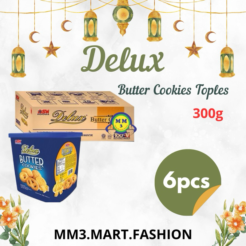 Jual PAKET HEMAT 1 DUS ASW DELUX BUTTER COOKIES 300g | Shopee Indonesia