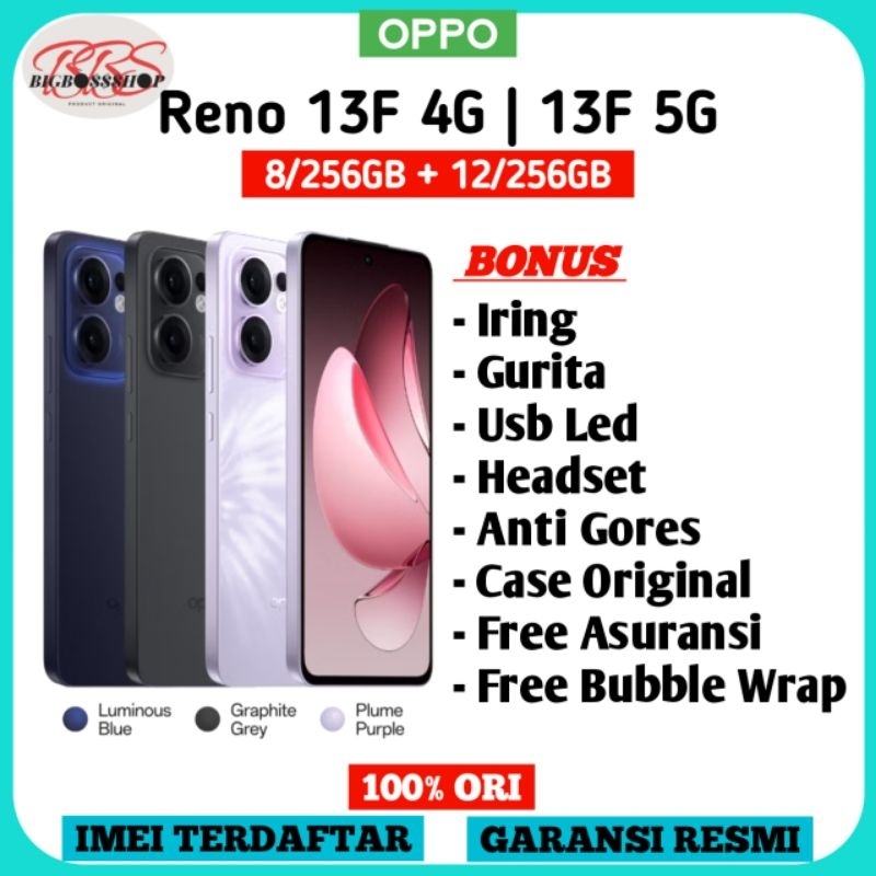 Jual OPPO Reno 13F 4G 8/256 GB | Reno 13F 5G [8/256GB] + [12/256GB ...