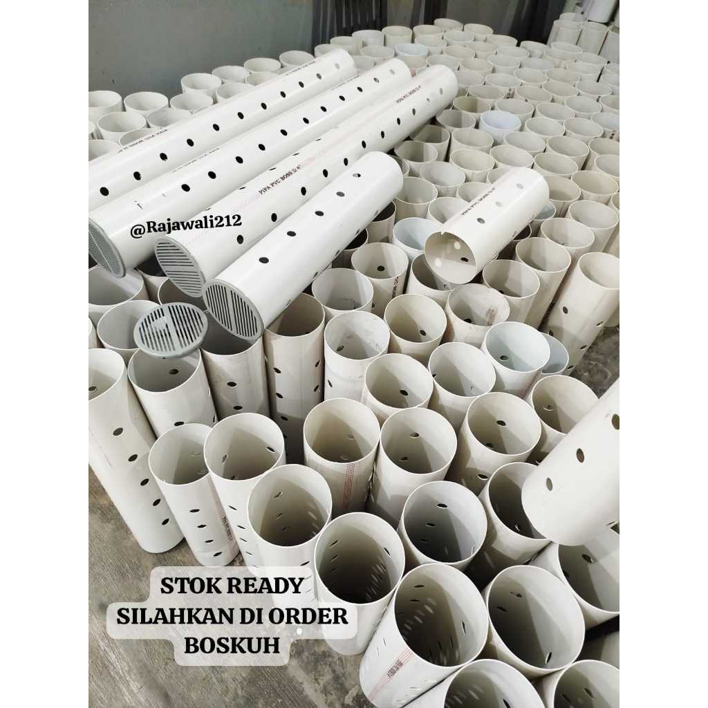 Jual Pipa PVC Paralon Panjang 50cm / Pipa Resapan Air Pembuatan Biopori / Pipa PVC Resapan ...