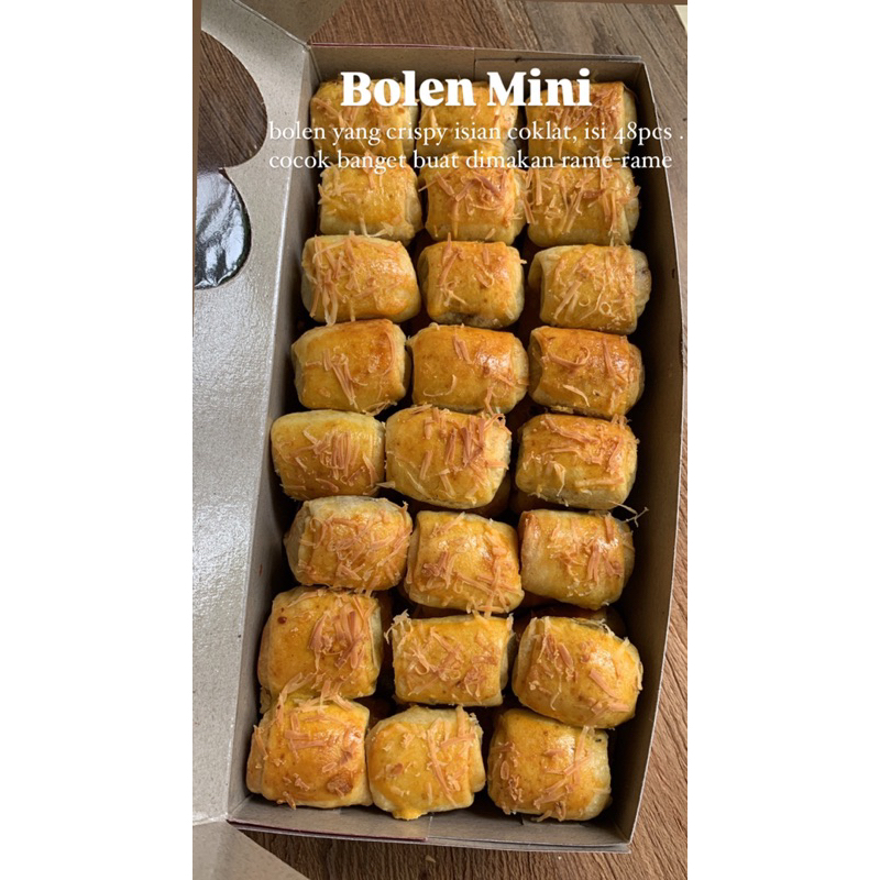 Jual Bolen Mini Cokelat crispy Isian 48pcs | Shopee Indonesia