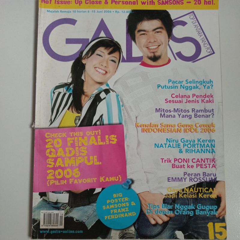 Jual Majalah Gadis Tahun 2006 Cover Bambang Reguna Bukit (Bams) | Shopee Indonesia