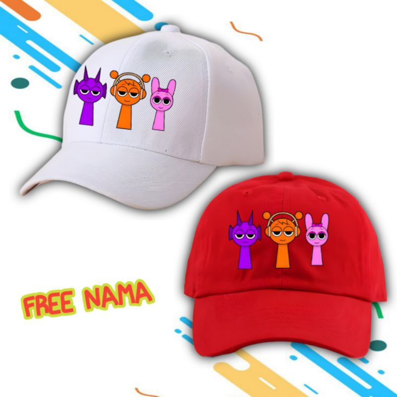 Jual topi anak gambar sprunki lucu untuk usia 2-12 tahun/topi anak laki ...