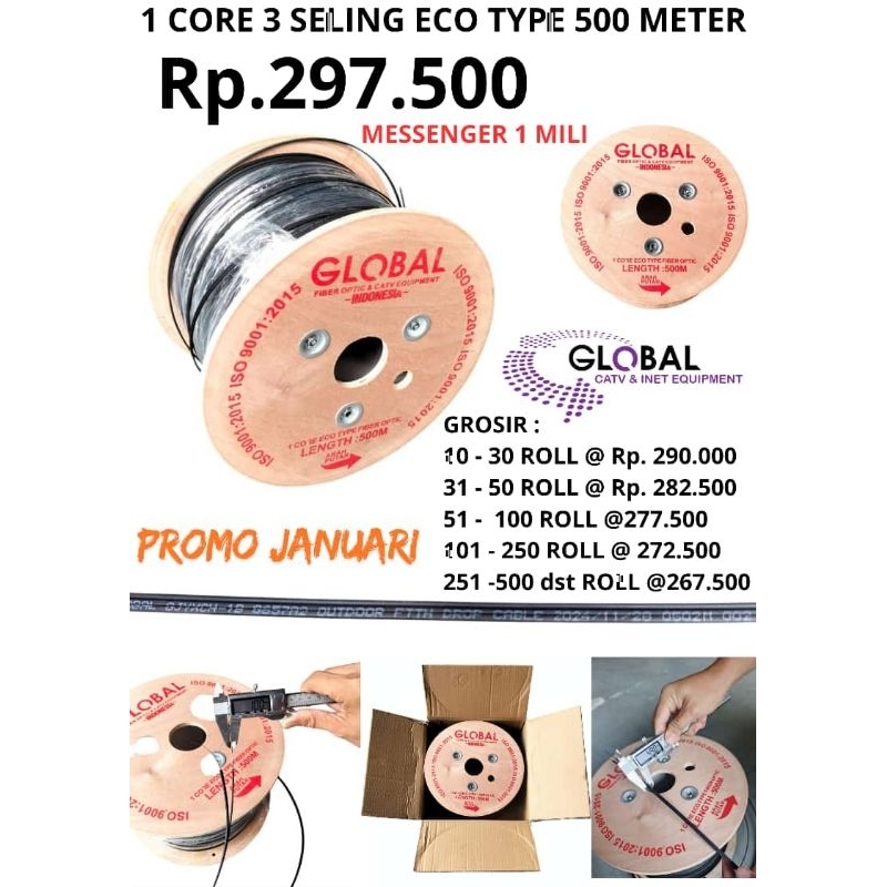 Jual KABEL GLOBAL 1 CORE 500M | Shopee Indonesia