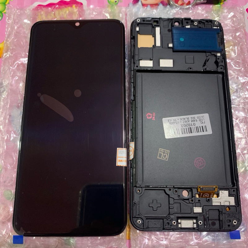Jual 018202 - Lcd Set Frame Samsung A30S/A307f Oled ( On Finger ) Black ...