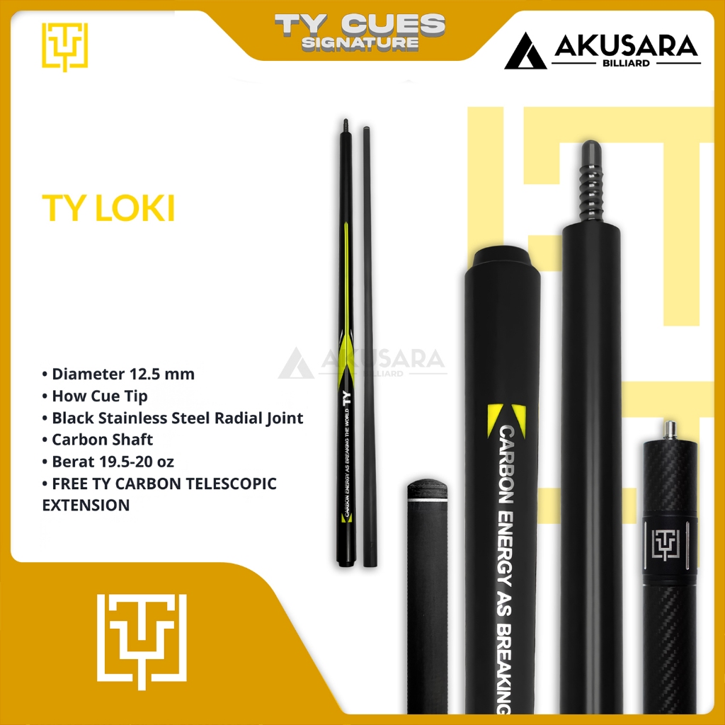Jual Stik Billiard TY Loki by Fury Carbon Shaft Play Stik Billiard ...