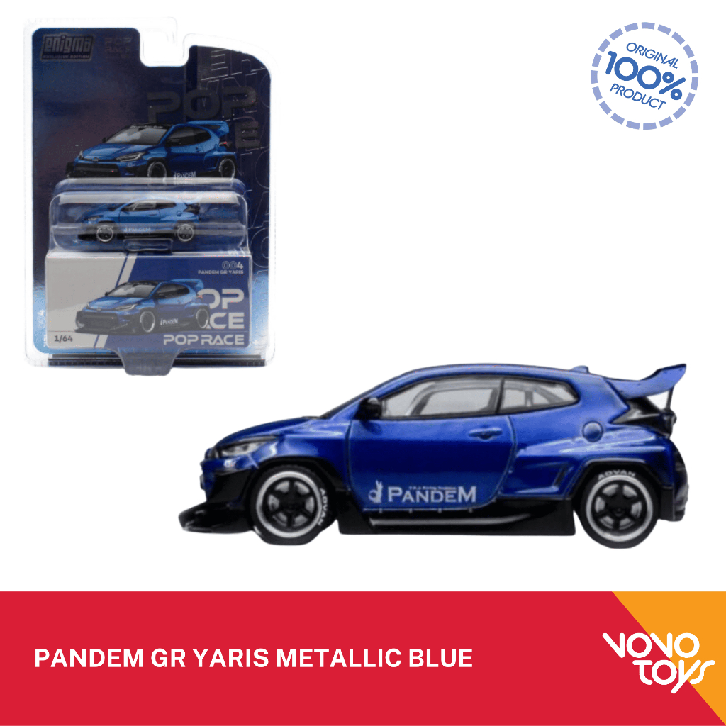 Jual Poprace X Enigma 1/64 Pandem GR Yaris Metallic Blue | Shopee Indonesia