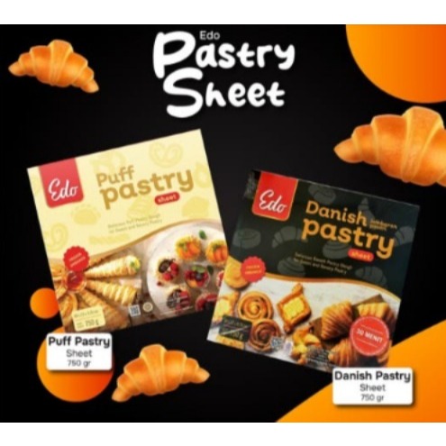 Jual FROZEN FOOD EDO PUFF PASTRY / EDO DANISH PASTRY KEMASAN 750GRAM ...