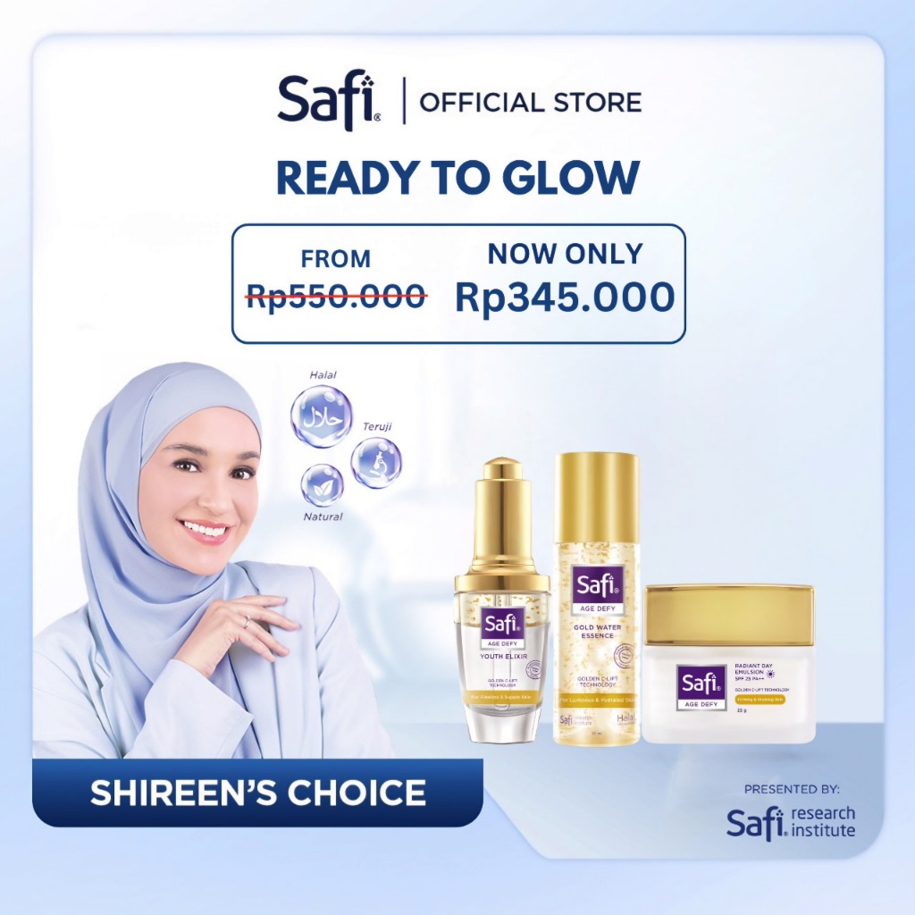 Jual [Shireen's Choice] Ready to Glow - Safi Age Defy Youth Elixir 29gr, Gold Water Essence 100 ...