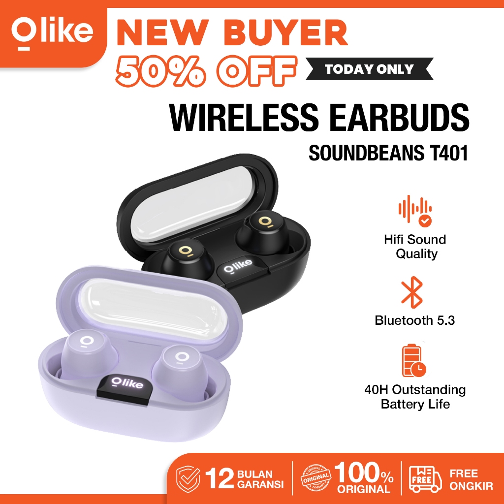 Jual [50%OFF FOLLOW PRIZE]Olike T401 TWS | GARANSI RESMI| True Wireless Bluetooth Earphone ...