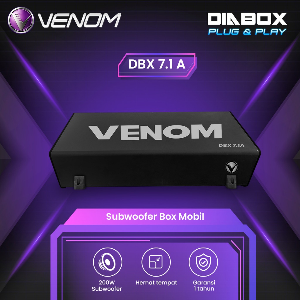 Jual Venom Diabox Series DBX 7.1 A Subwoofer Box Bagasi Mobil Aktif ...