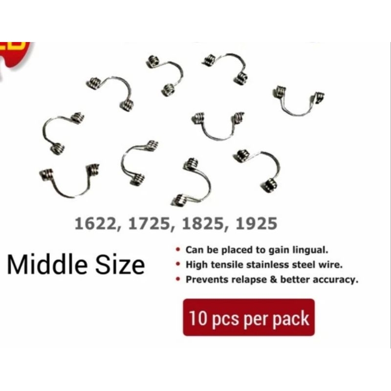 Jual TORQUE SPRING Orthodontic pack isi 10 pieces / Dental Lingual ...
