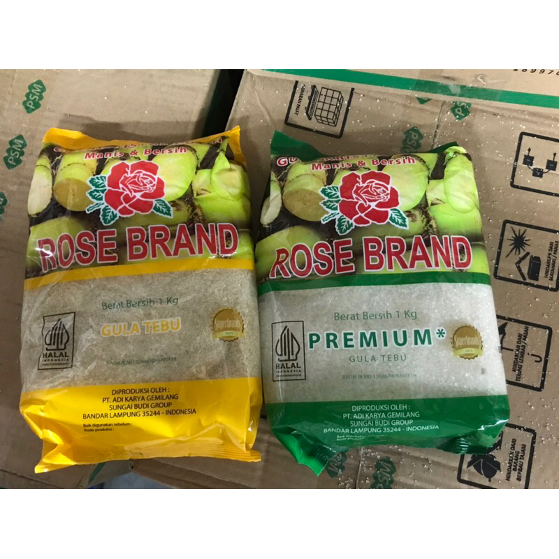 Jual GULA PASIR ROSE BRAND KUNING KEMASAN 1 KG | Shopee Indonesia