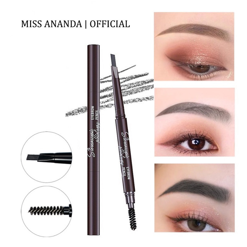 Jual EYEBROW 2IN1 WATERPROOF PEN PENCIL ALIS DRAWING ANTI AIR | Shopee ...