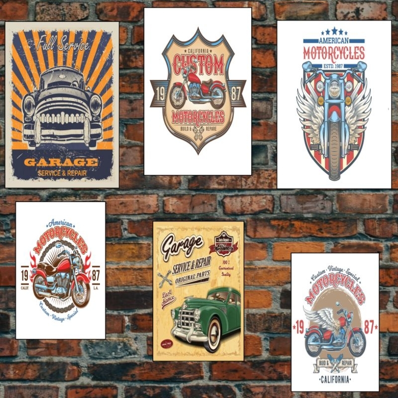 Jual poster hiasan dinding mdf motif MOTORCUSTOM size 20×30 cm/ poster ...