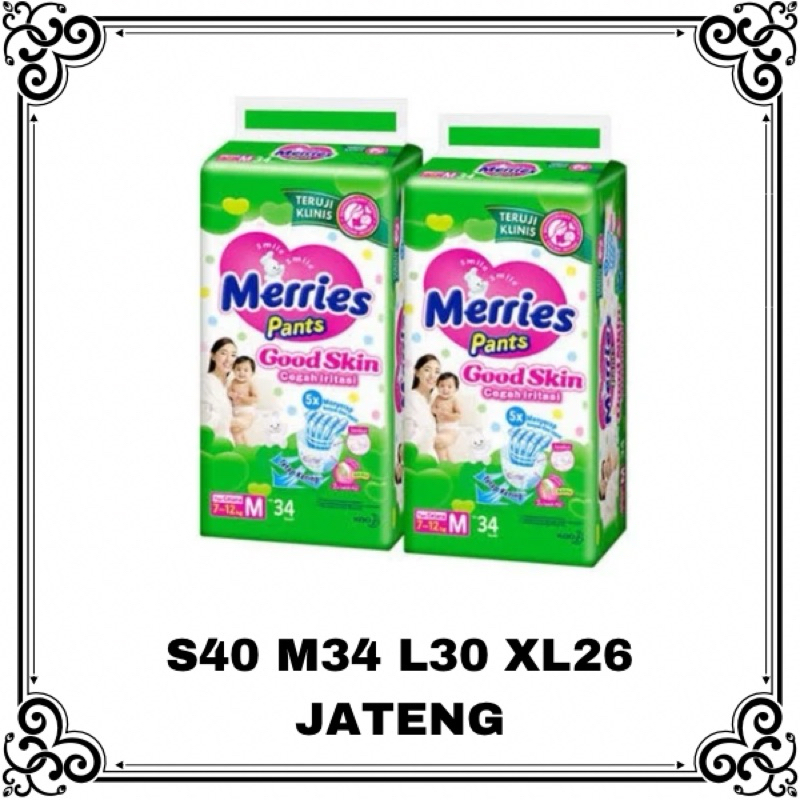 Jual Merries Paket 2 Ball S40 M32+2 L28+2 XL26 Popok Bayi Celana Tahan ...