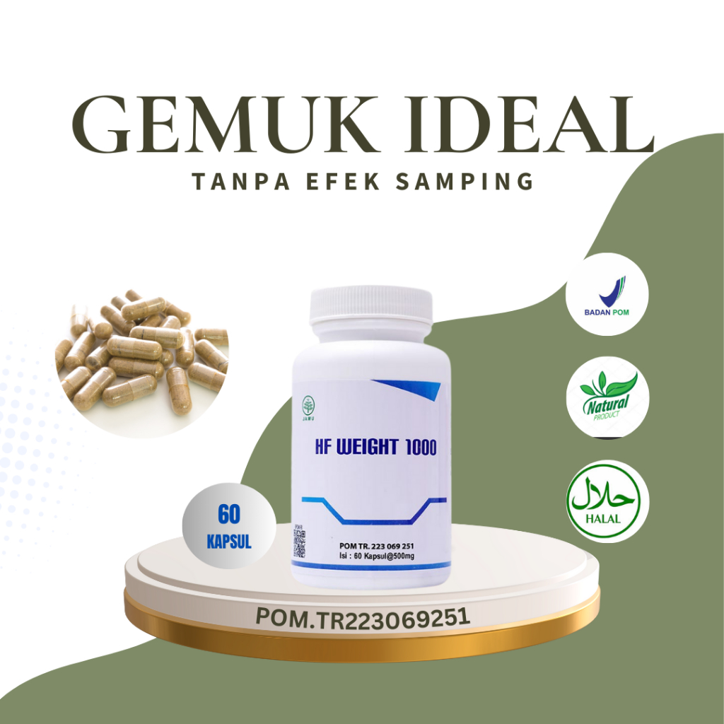 Jual Obat Gemuk Ampuh | Penggemuk Badan | HF Weight 1000 | Penambah ...