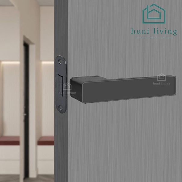 Jual Handle Pintu Satu Set Minimalis Black Hitam Smart System | Shopee ...