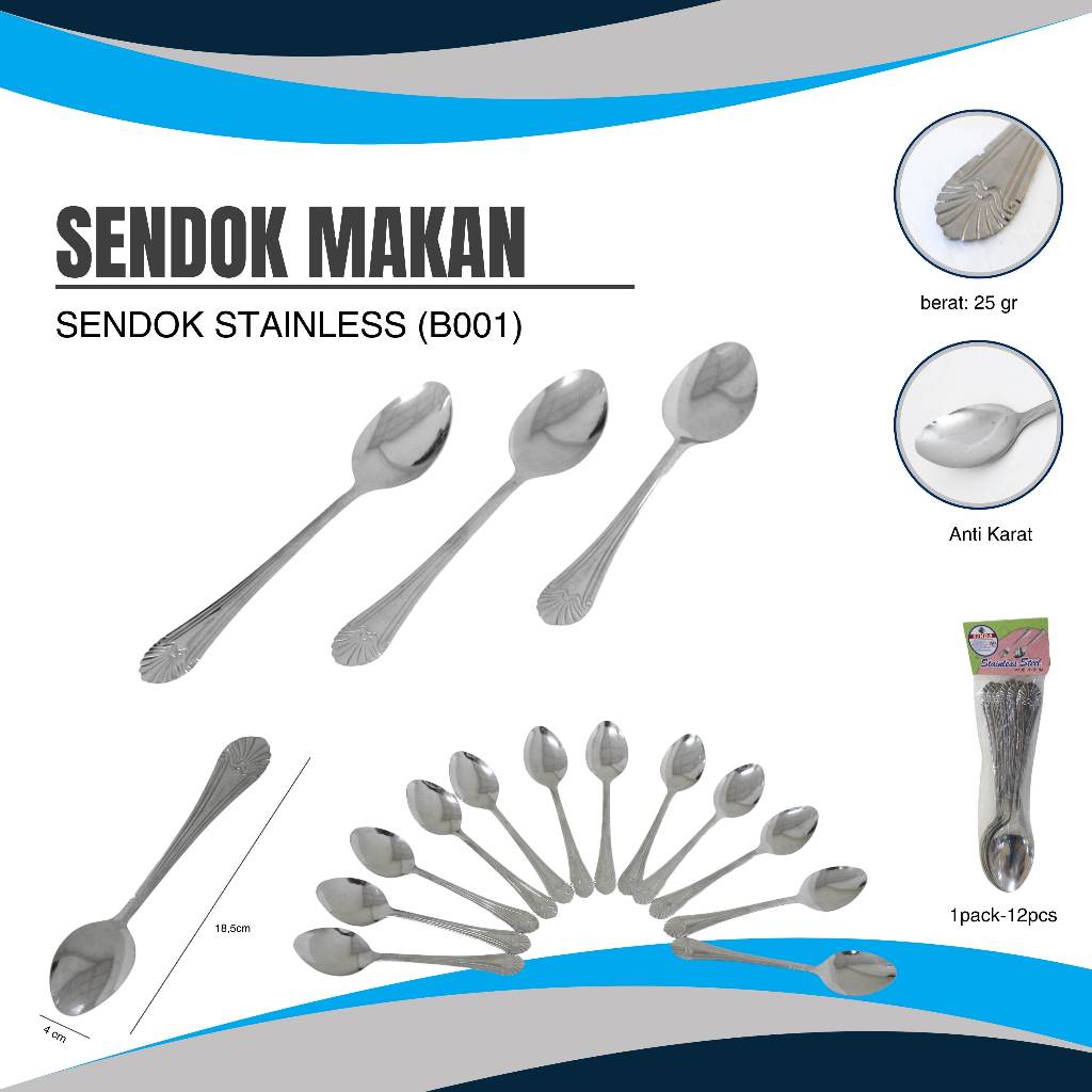 Jual SENDOK TEBAL/SENDOK STAINLESS/SENDOK SERBAGUNA/SENDOK BERAT 25G ...