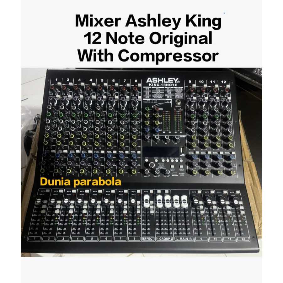 Jual MIXER ASHLEY KING 12 NOTE ORIGINAL NEW COMPRESSOR BLUETOOTH USB ...