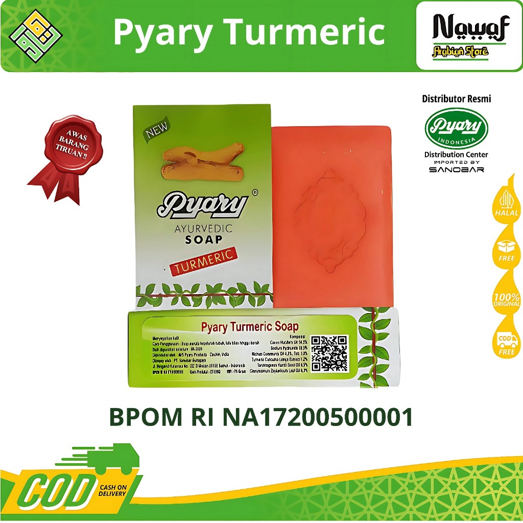 Jual Sabun Arab PYARY TURMERIC Sabun Herbal Kunyit Original BPOM ...