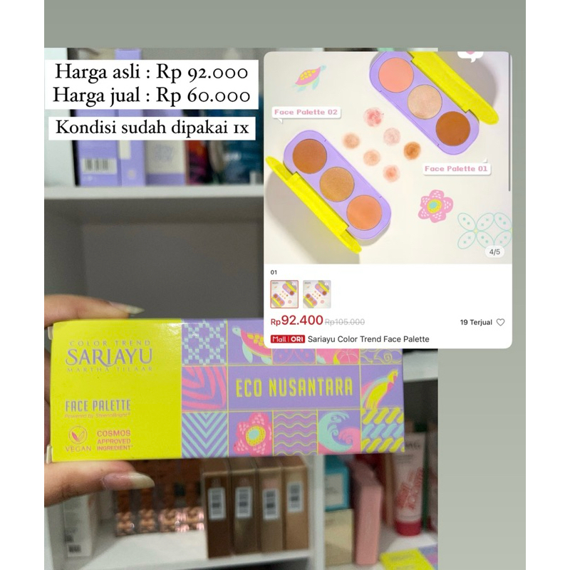 Jual (PRELOVED) Sariayu Color Trend Face Pellate 02 | Shopee Indonesia