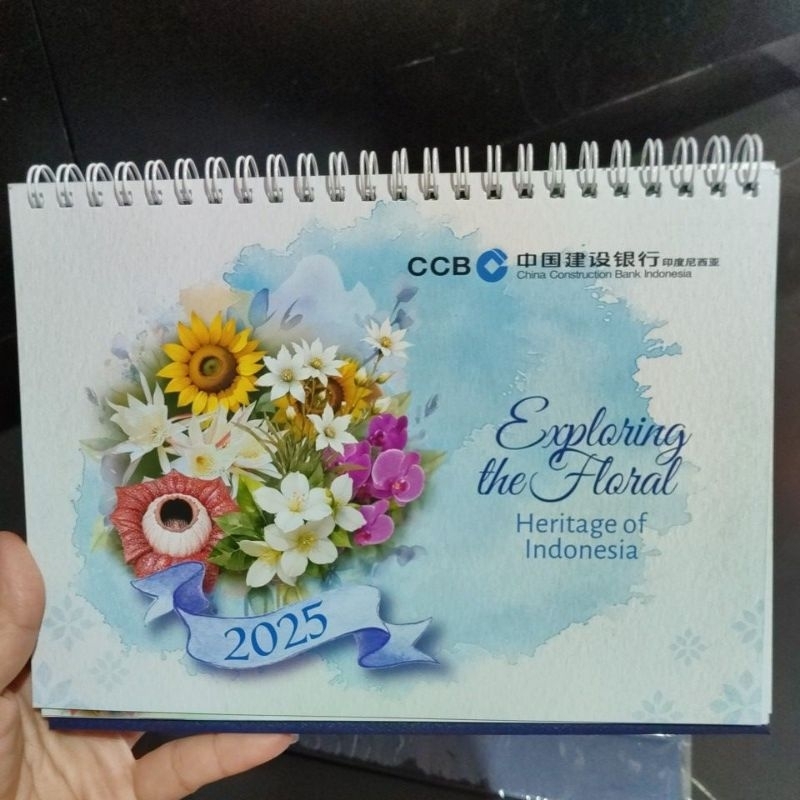 Jual READY 2025 Kalender Meja bank CCB CCBI / kalender duduk / kalender ...