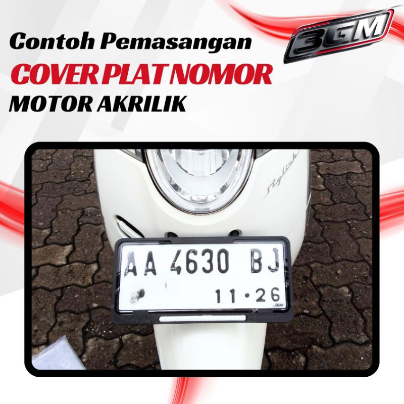 Jual Cover Plat Nomor Motor Akrilik Universal Dudukan Plat Akrilik ...