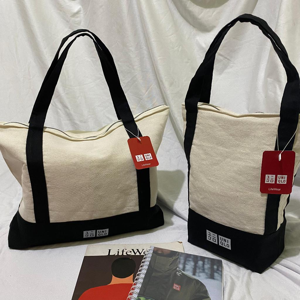 Jual Uniqlo Tote Bag Canvas Limited Edition / Tas Trolley / Tas Kanvas ...