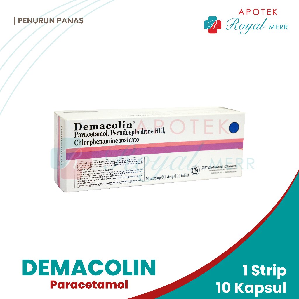 Jual DEMACOLIN STRIP ISI 10 tablet Mengatasi Flu Pilek Bersin disertai ...