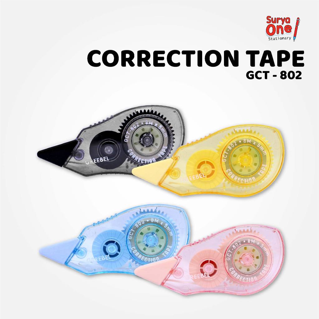 Jual Stipo Kertas Roll / Greebel Correction Tape GCT-802 / Tip Ex ...