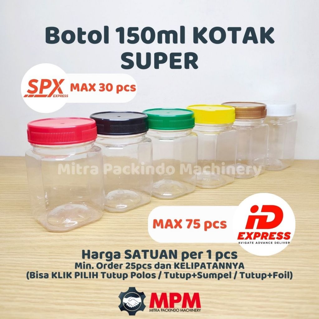 Jual Botol Sambal Rempah Bumbu Lada 150ml / Botol Sambel 150 ml KOTAK ...