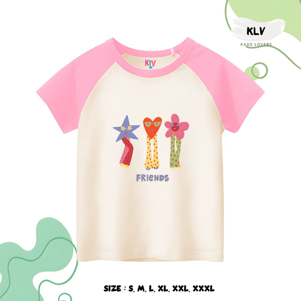 Jual Kaos Raglan Anak Motif Friends Original Distro 30s Sablon | Shopee ...
