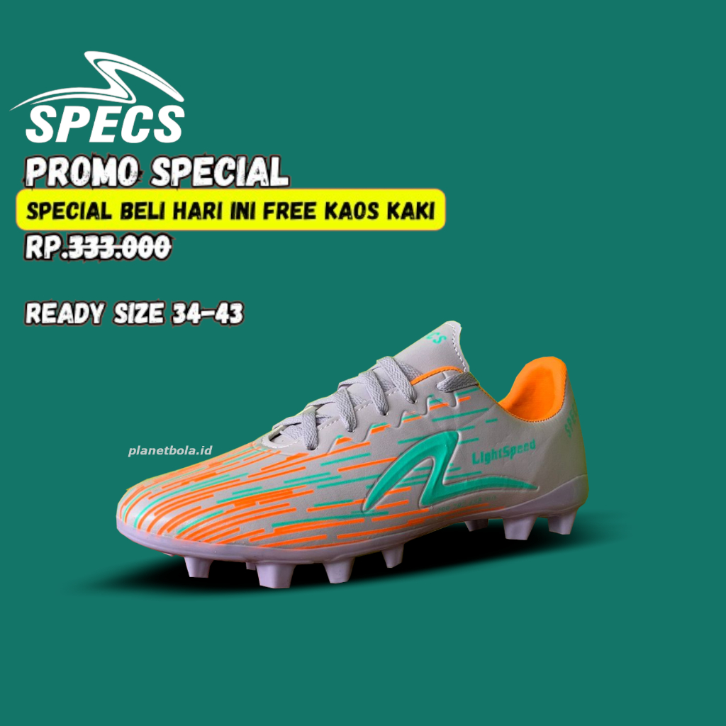 Jual Terbaru Sepatu Bola Specs LightSpeed Reborn Grade Original Cod ...