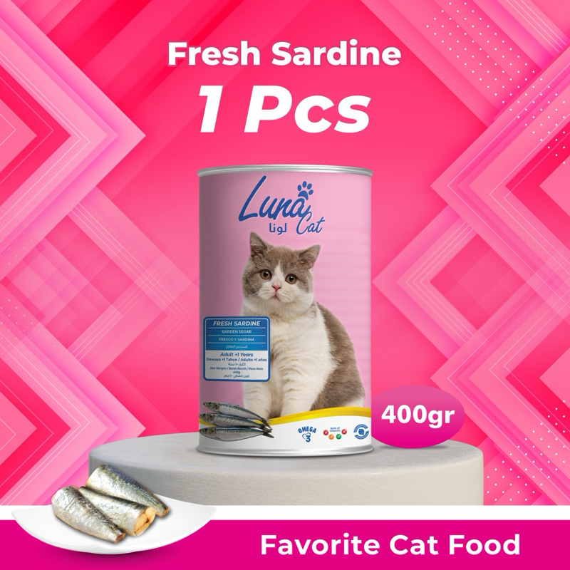 Jual Luna Cat Food Fresh Sardine 400gr - isi 1 pcs | Shopee Indonesia