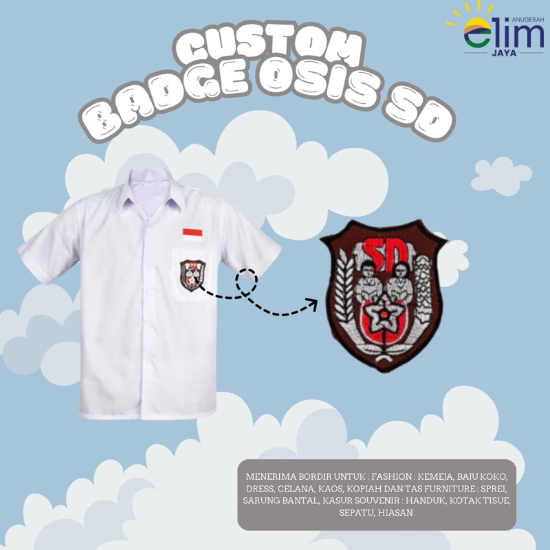 Jual Bordir Osis SD Badge Osis SD (12 pcs) | Shopee Indonesia